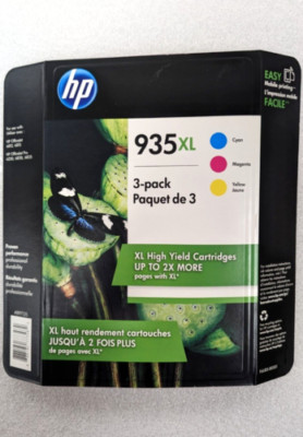 3-PACK HP GENUINE 935XL Color Ink OFFICEJET 6812 6815 6820 NEW SEALED ...