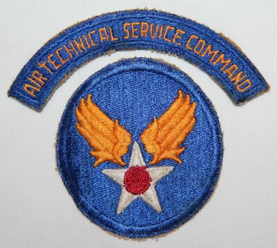 ORIGINAL WWII AAF AIR TECHNICAL SERVICE COMMAND ARC W/ ARMY AIR FORCES ...