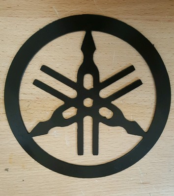 Yamaha logo emblem tuner forks metal wall art plasma cut decor ...