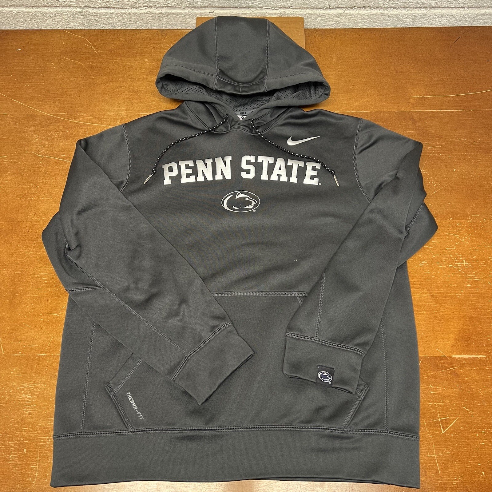 Penn State Nittany Lions Hoodie Mens Medium Gray Pullover Therma Fit ...