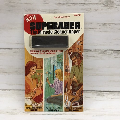 1972 Superaser Super Eraser Scuff Remover Advertising Cleaner Upper | eBay