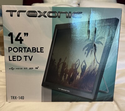 Trexonic Portable Rechargeable 14 Inch LED TV with HDMI, SD/MMC, USB ...