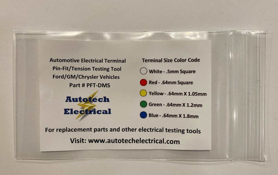 Electrical Terminal Pin-Fit/Tension Testing Tool - Ford/GM/Chrysler ...