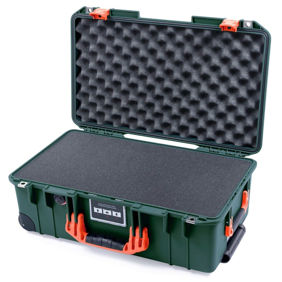 Trekking Green & Orange Pelican 1535 Air Case. With Foam. With wheels ...
