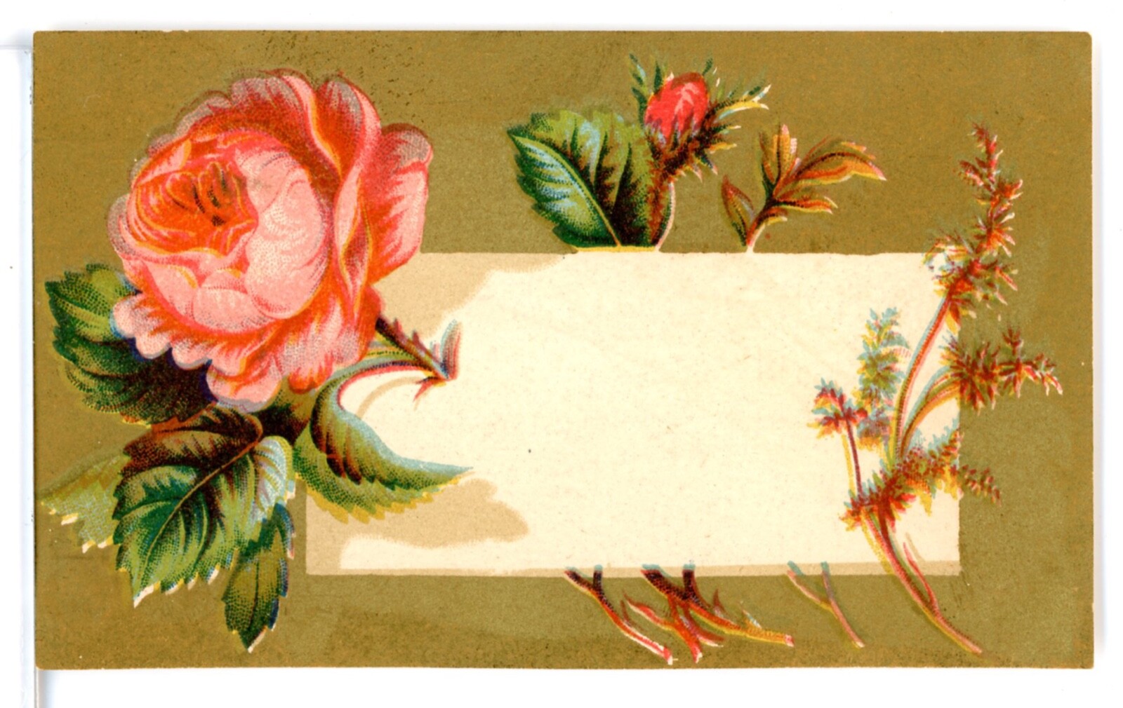 a13 Original Victorian Blank Rose card 430a | eBay