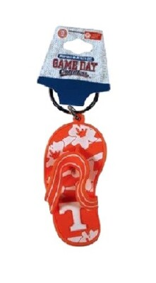 University Tennessee Volunteers Flip Flop Thong Keyring Keychain Floral ...