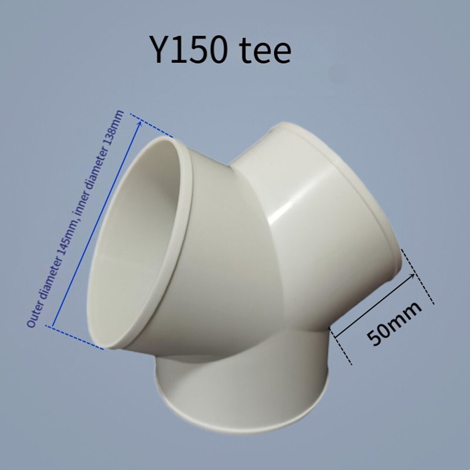 PVC Y Shape Ducting Splitter Connector for Extractor Fans Range Hood ...