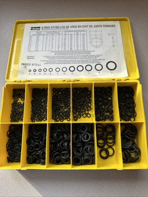 New Open Box Parker O-Ring Kit Nitrile O.d. 1/4” To O.d. 1”. ID. 1/8 ...