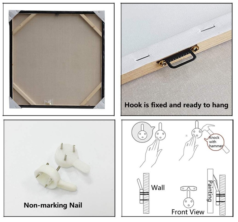 Beach Colorful Flower Canvas Paintings Spring Poppies Wall Art Pictures ...