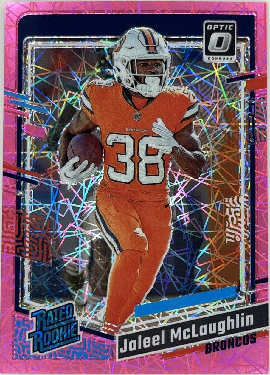 2023 Panini Donruss Optic - Rated Rookie Jaleel McLaughlin #232 Pink ...