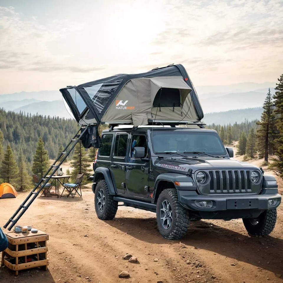 Naturnest ABS Clamshell Roof Top Tent Hardshell Camping Overland Tent w ...