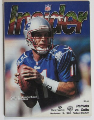 September 19, 1999 New England Patriots vs. Colts NFL Insider Program ...
