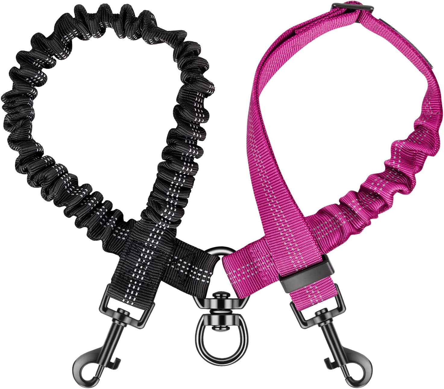 Slowton Double Dog Leash Coupler, No Tangle Split Lead Walking 2 Pet ...