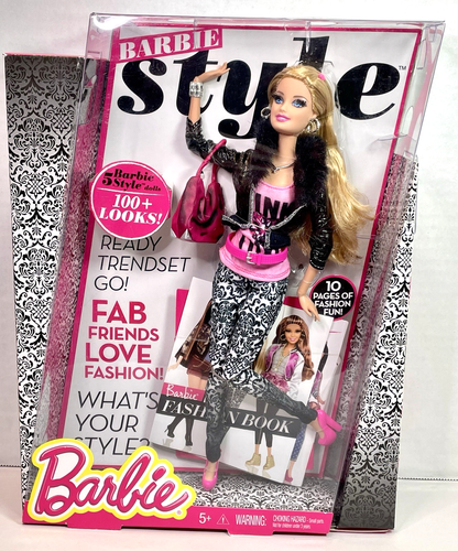 2013 Barbie Style Doll Pink Luxe Articulated, Rooted Lashes, Fashion ...