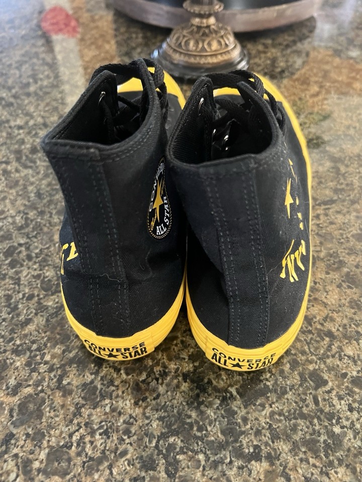 Converse CTAS HI Black/Amarillo/Black 168117F Smiley Face Sz 11 Men’s ...