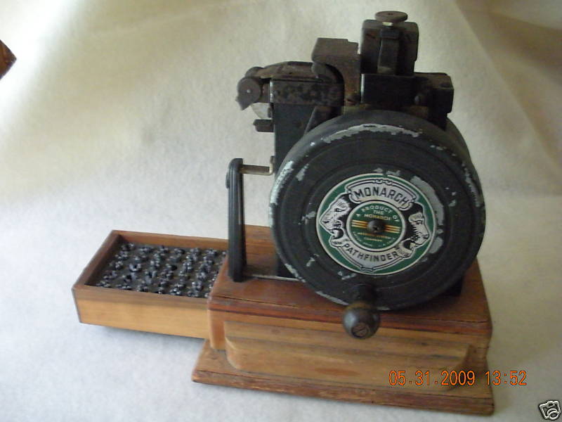 Monarch Marking System Co. Pathfinder TicketMachine1949 | eBay