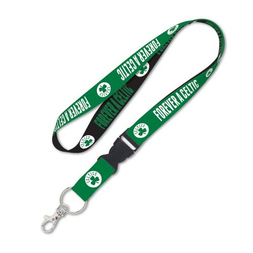 BOSTON CELTICS LANYARD KEY CHAIN WITH DETACHABLE BUCKLE 1" WIDTH 22 ...