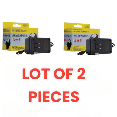 2X New AC Adapter for NES, SNES, Genesis System -Super Nintendo Power ...