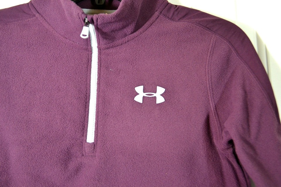NWT BOYS YOUTH UNDER ARMOUR PURPLE 1/4 ZIP PHENOM WARMTH LOOSE COLDGEAR ...