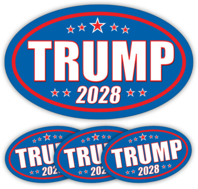 Trump 2028 oval bumper sticker car decal window vinyl truck keep ...