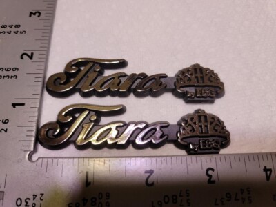 New E&G Classics 2 TIARA Crown PLASTIC chrome emblem pillar roof script ...