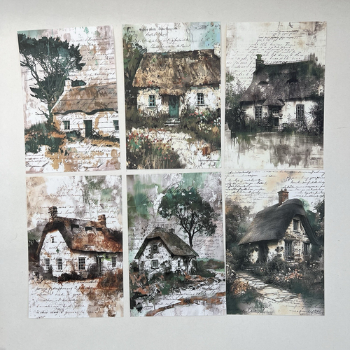 English Cottage Correspondence Paper Sheets Junk Journals Collage ...