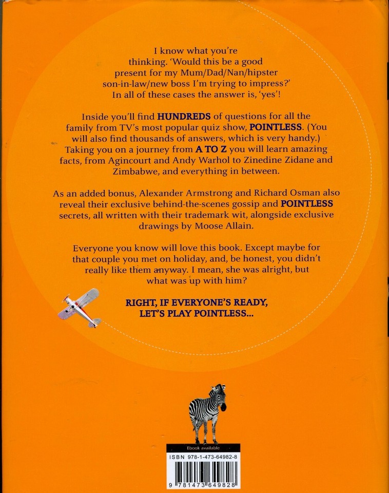 The A-Z of Pointless, 2015 Hardcover with DJ, Richard Osman, Alexander ...