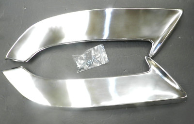 1955 55 Chevy Chevrolet Pair Stainless Front Fender Gravel Shields ...