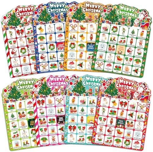 Christmas Bingo Game 56 Sheets for 32 Players | eBay