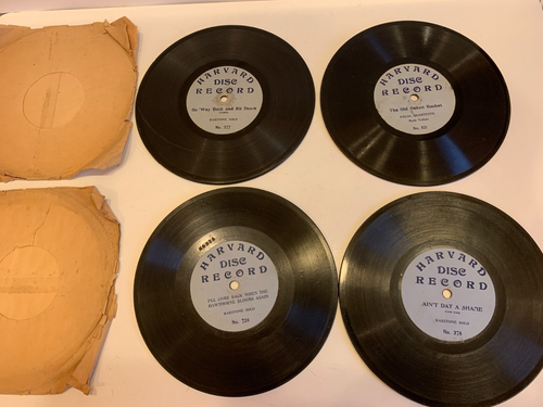 Four 7-inch Shellac Single-Sided Harvard Disc Records ca. 1900 Tested ...