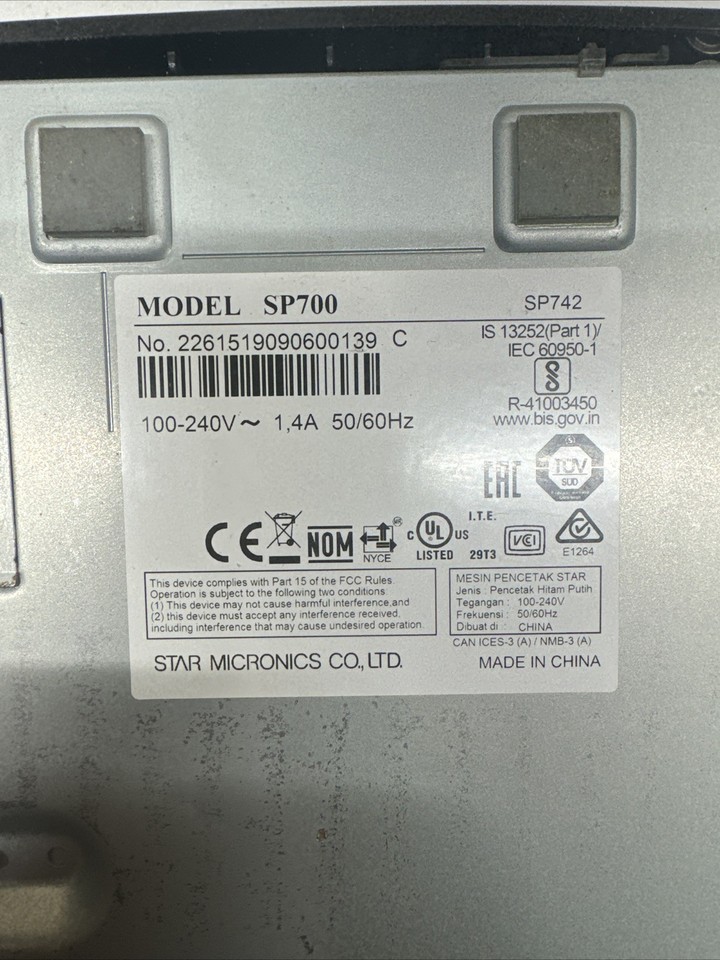 STAR SP700 SP742 Dot Matrix POS Receipt Printer Parallel Interface ...