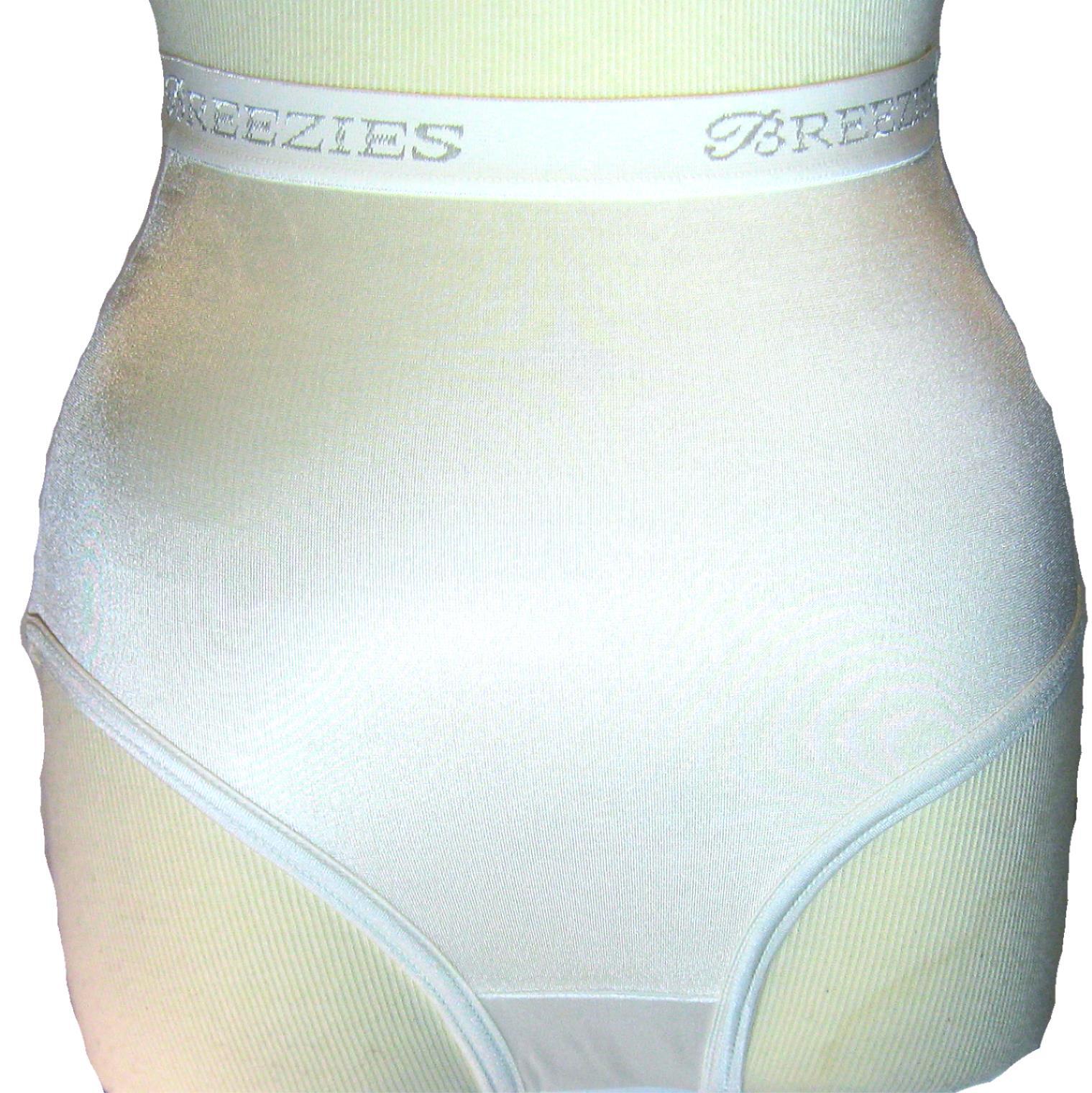 Breezies Set Of 2 Classic Nylon Lycra Womens Briefs W Ultimair Sz 5
