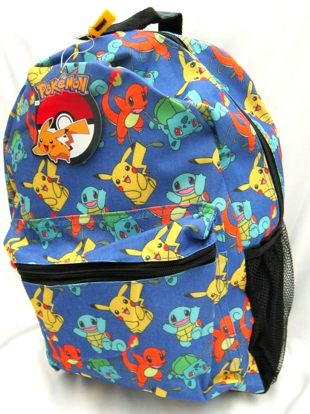 POKEMON ROYAL BLUE CHARACTERS ALLOVER 16" BACKPACK WITH 2 COMPARTMENTS ...