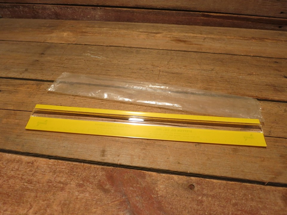 Vintage SUNOCO Steffen Oil Co., Inc. Plastic 15" Inches And 38 CM Ruler ...