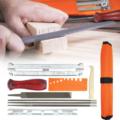 10X Chainsaw Sharpening File Filing Kit Chain Sharpening Saw Files Tool ...