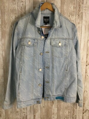 New Boohoo MAN Men's Jean Jacket Light Wash Fit Denim Size XL Street | eBay