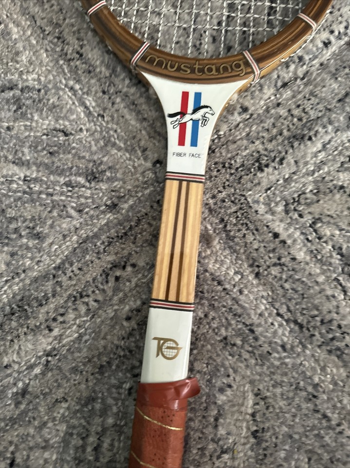 Rare Vintage Mustang TG Wooden Tennis Racket Wood | eBay