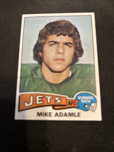 1975 Topps Football Card #307 Mike Adamle New York Jets Nm+ Free ...