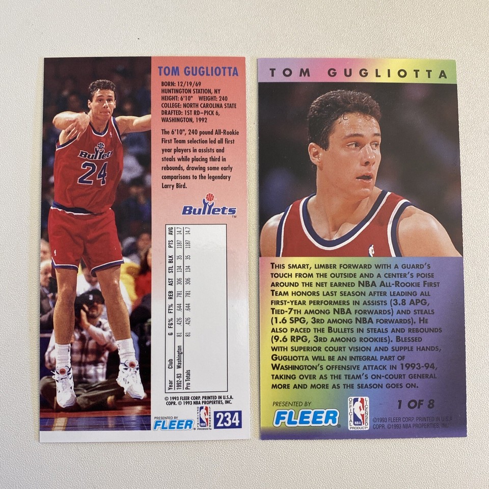 Tom Gugliotta - 1993-94 Jam Session #234 & #1 of 8 2nd Year Stars - NC ...