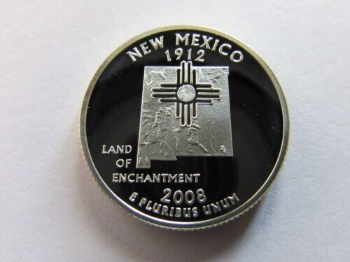 2008 S NEW MEXICO SILVER PROOF STATE QUARTER - AN UNTOUCHED COIN | eBay