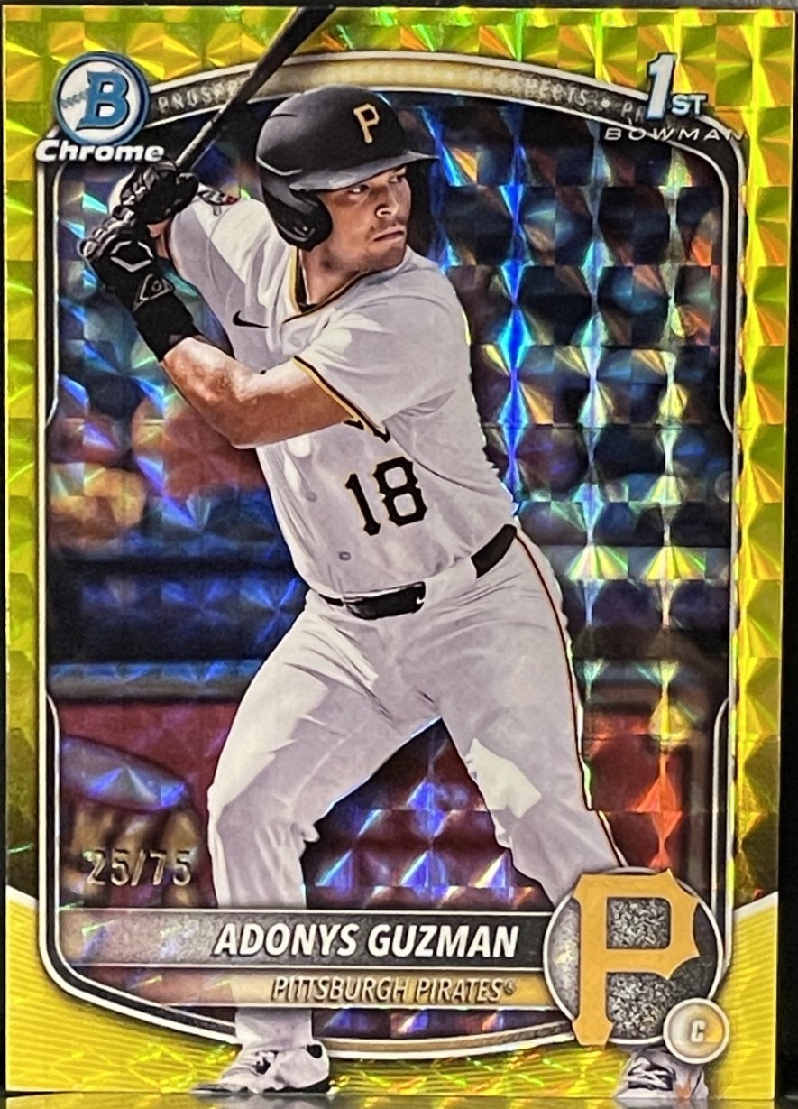 2025 Bowman Draft - Chrome Adonys Guzman #BDC-126 Yellow Geometric ...