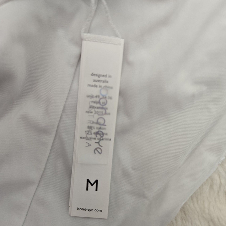 Bond-eye Bikini Set White Eyelet Swim Top sz Large Bottoms sz Med Beach ...