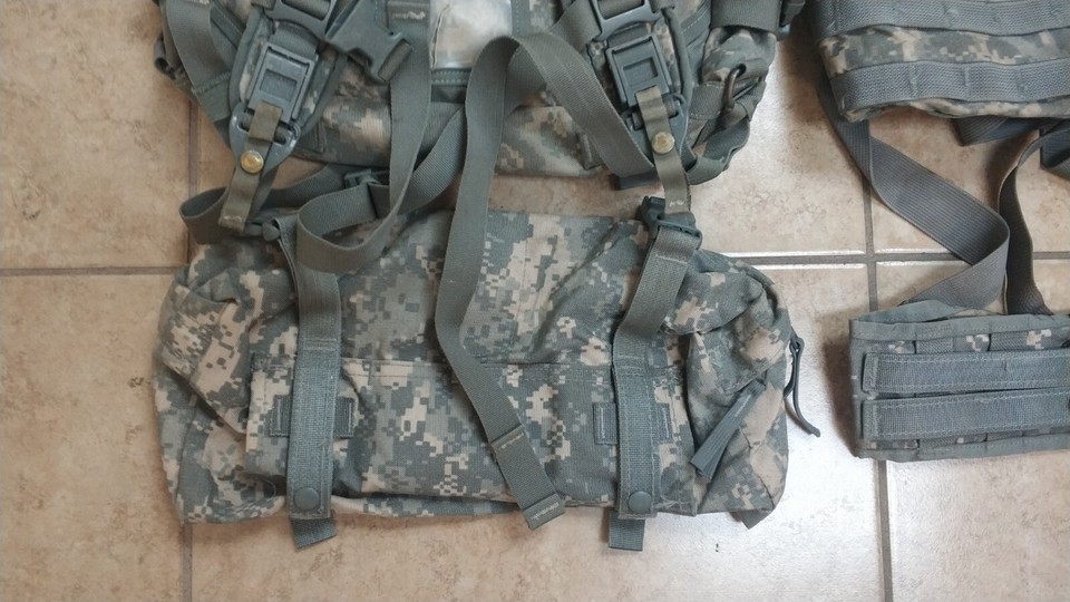 US Army Rifleman Set System ACU UCP Camo Molle Assault Pack Pouches ...