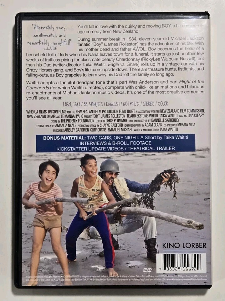 Boy DVD NTSC (2010) Taika Waititi -- VERY GOOD 738329116729 | eBay