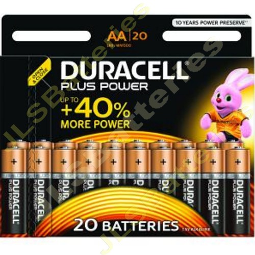 40 DURACELL Plus AA MN1500 LR6 Batteries 1.5V ALKALINE Stilo/ Mignon 2 ...