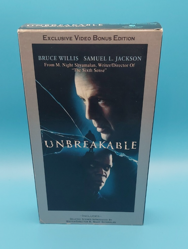 Unbreakable VHS Video Bonus Edition Bruce Willis Samuel L Jackson | eBay