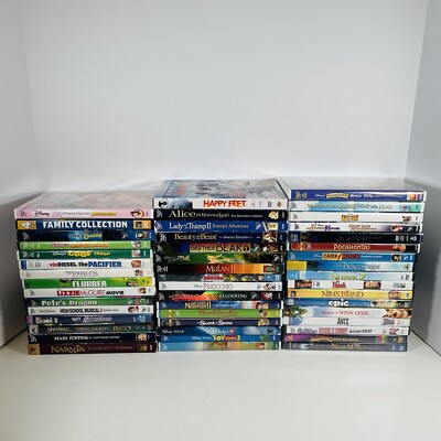 Kid's Movie Lot Of 49 - Disney, Dreamworks, Pixar, Family, Children's ...
