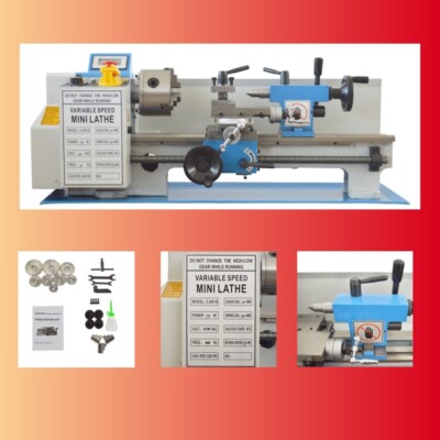 Small Teaching Lathe Cast Iron Body 750W High-power Lathe 32mm Spindle ...