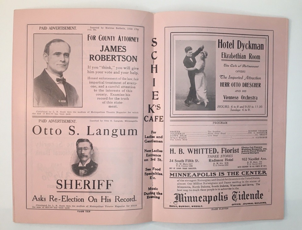 1914 Metropolitan Theatre Antique Program Margaret Illington ...