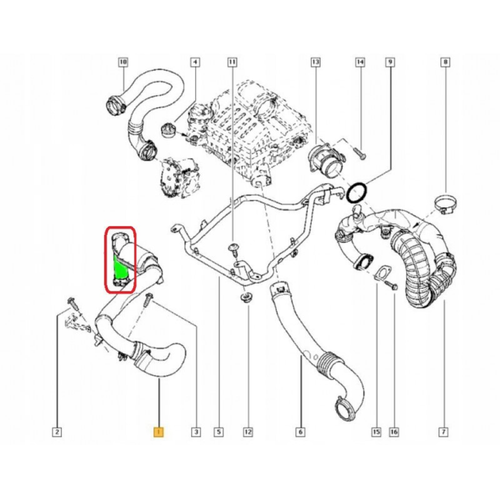 Intercooler Turbo Hose for Renault Trafic II 144602126R 144607066R | eBay